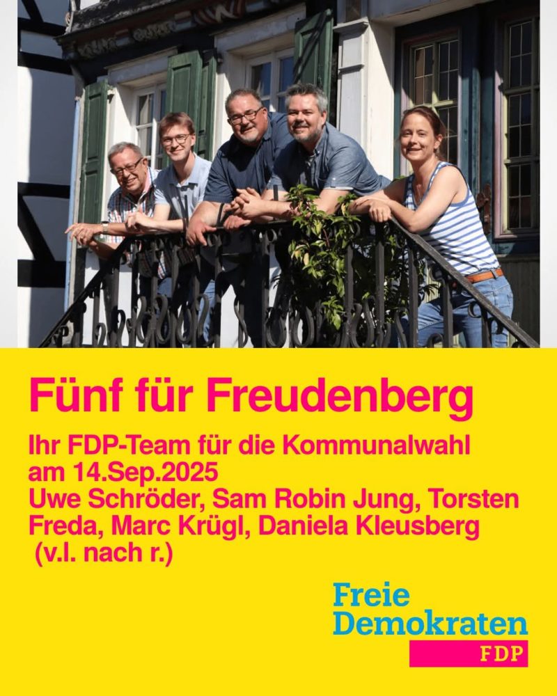 Fünf für Freudenberg - FDP Freudenberg
